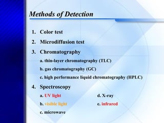 Forensic toxicology (student version) | PPT