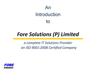 Fore Profile | PPTX | Business Administration | Business