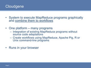Cloudgene - A MapReduce based Workflow Management System | PPT