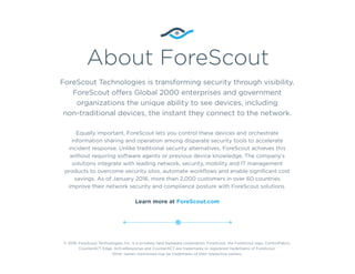 ForeScout IoT Enterprise Risk Report | PPT