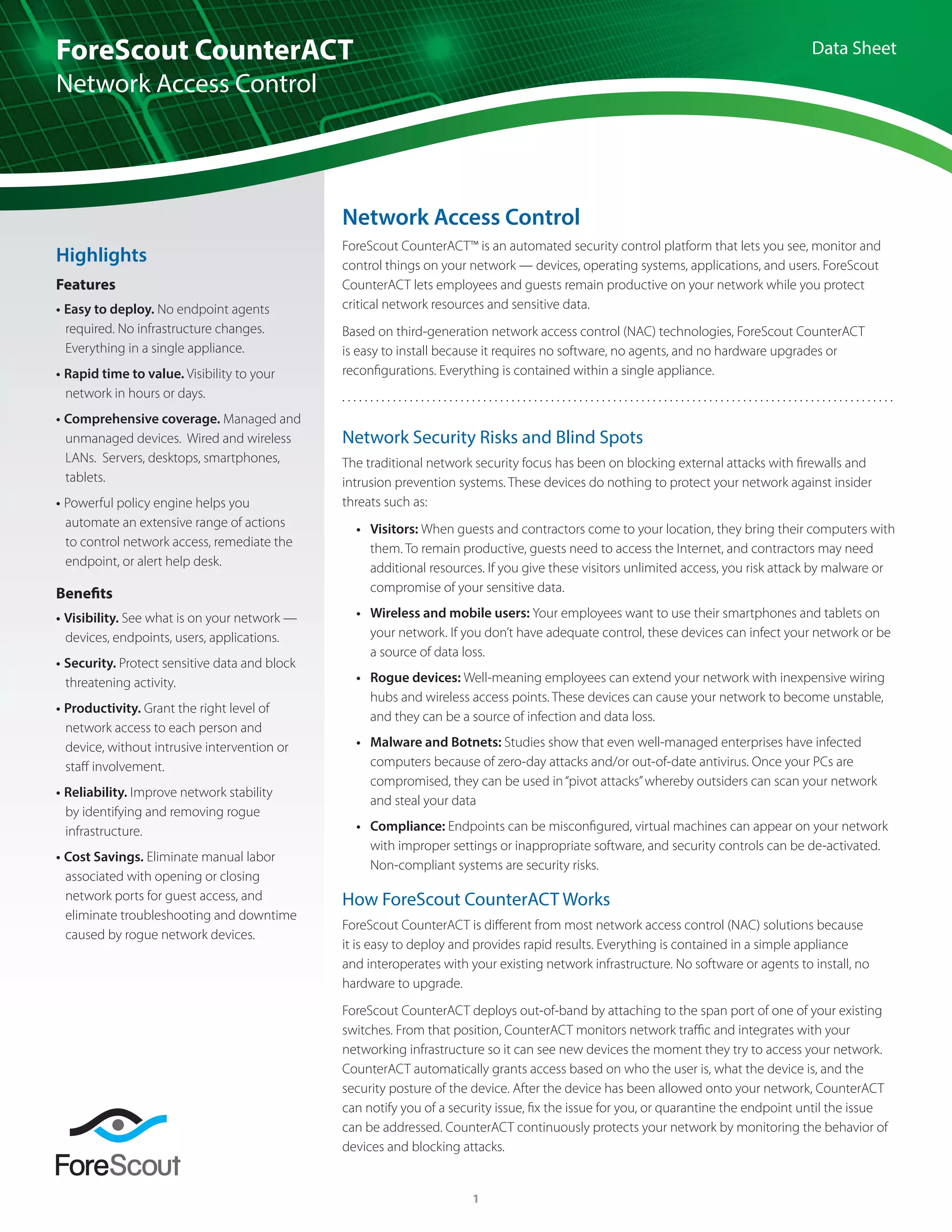 Fore scout nac-datasheet | PDF