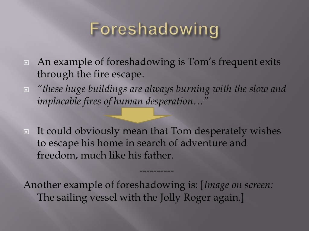 Foreshadowing foreshadowing