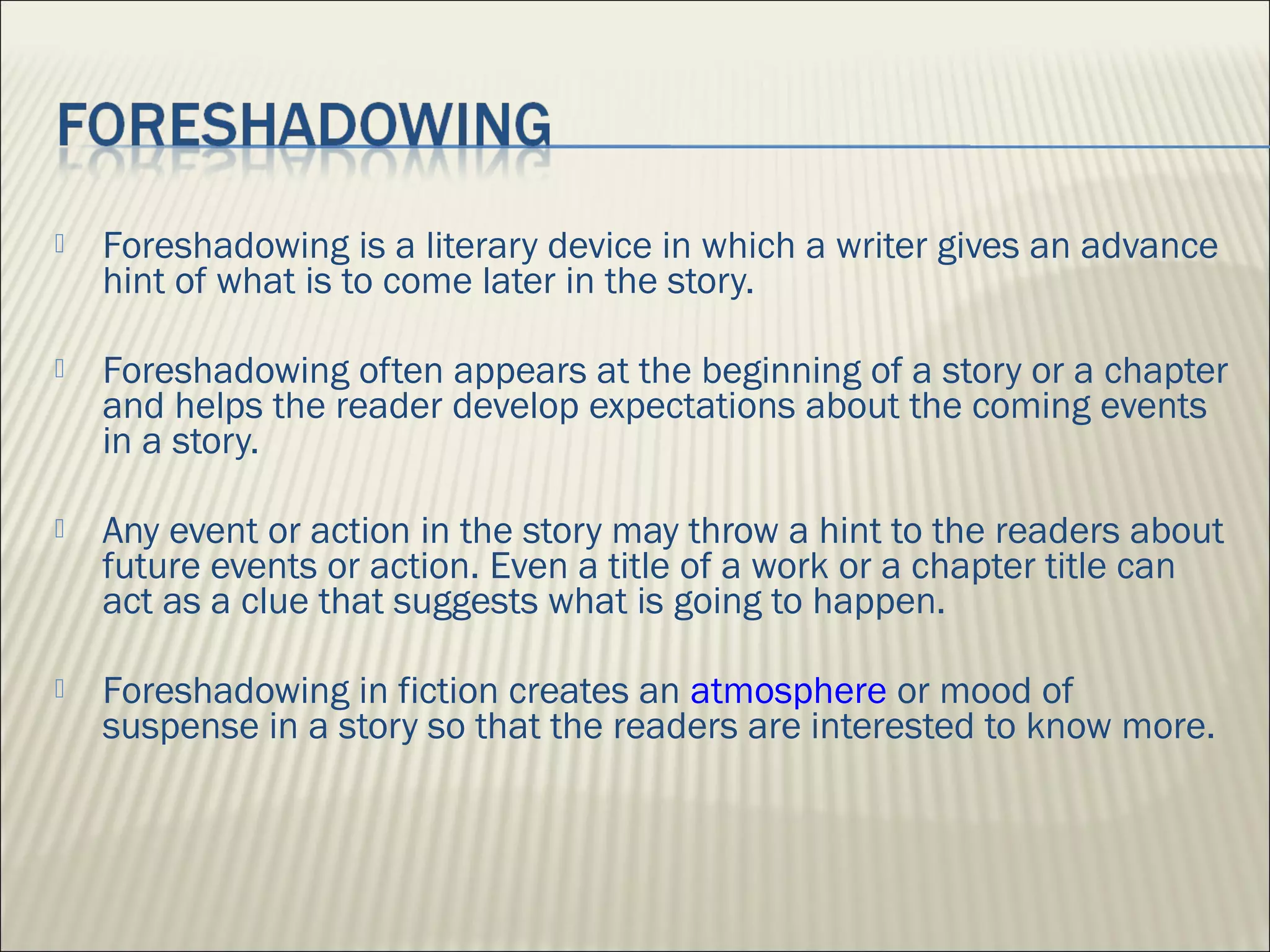 Foreshadowing | PPT