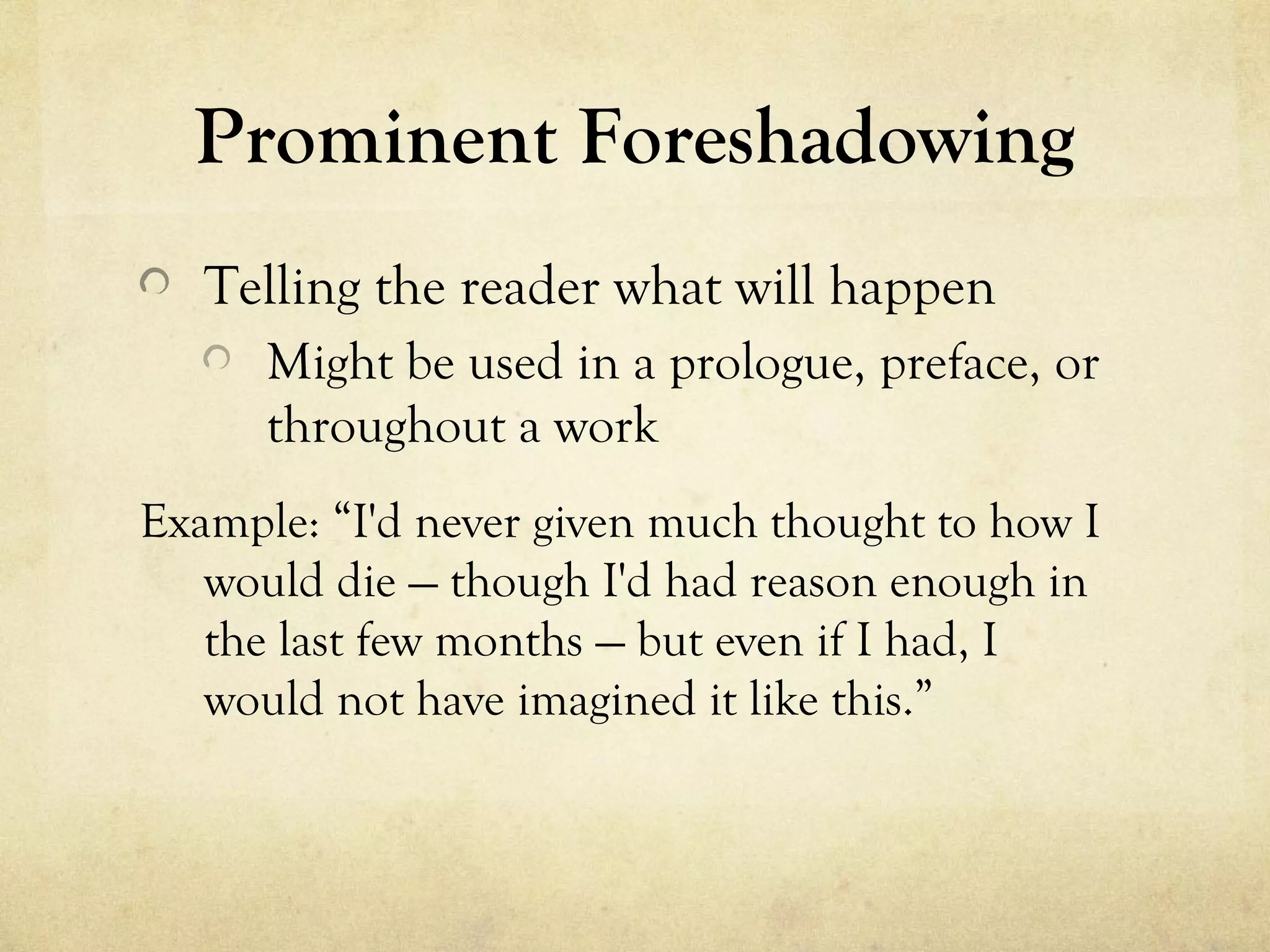 Foreshadow Monkey's Paw | PPT