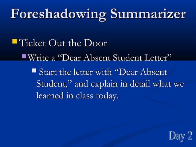 Foreshadowing power point (1) | PPT