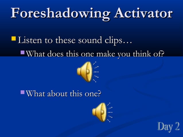 Foreshadowing power point (1) | PPT