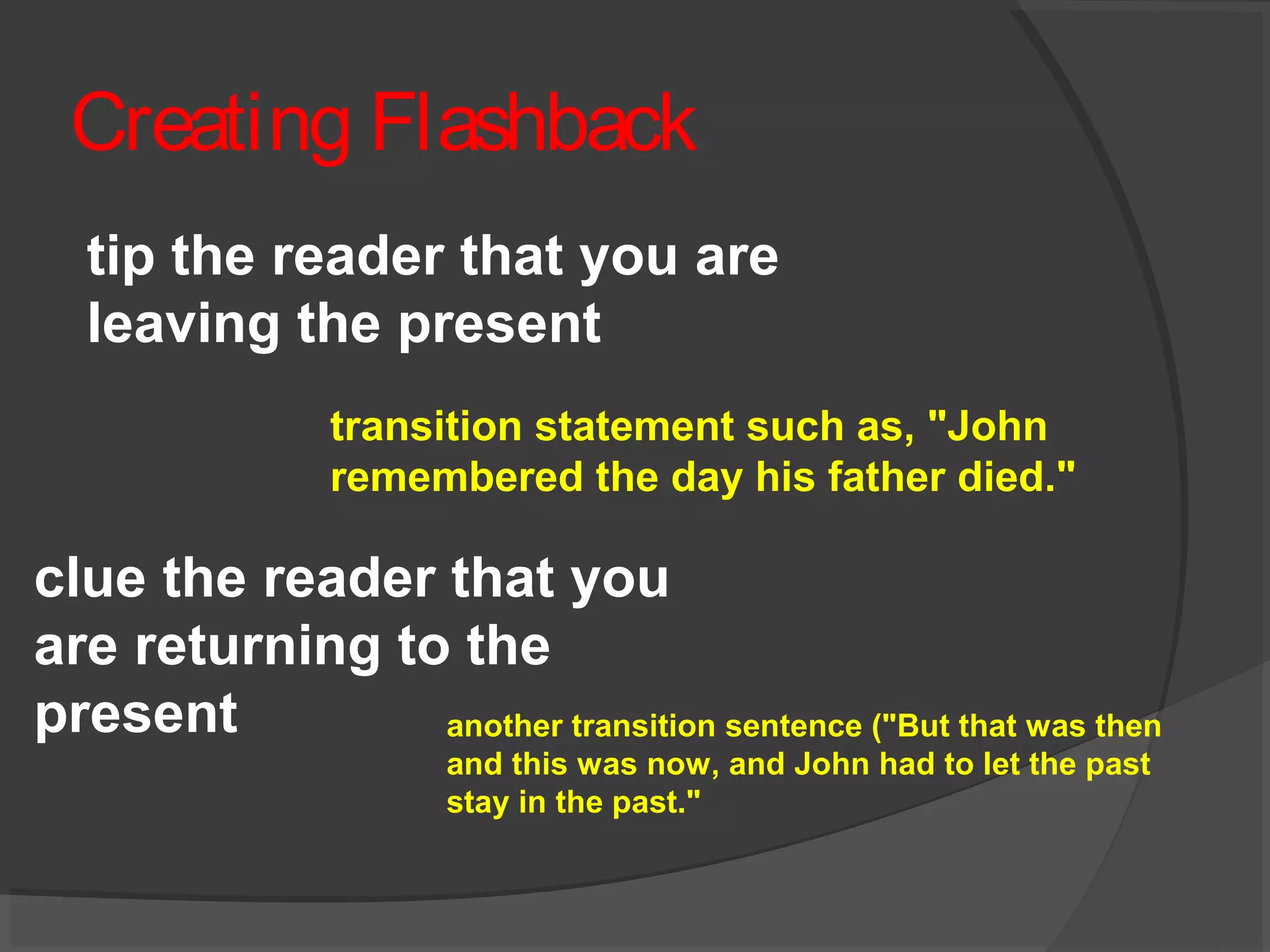 Foreshadowing flashback | PPT