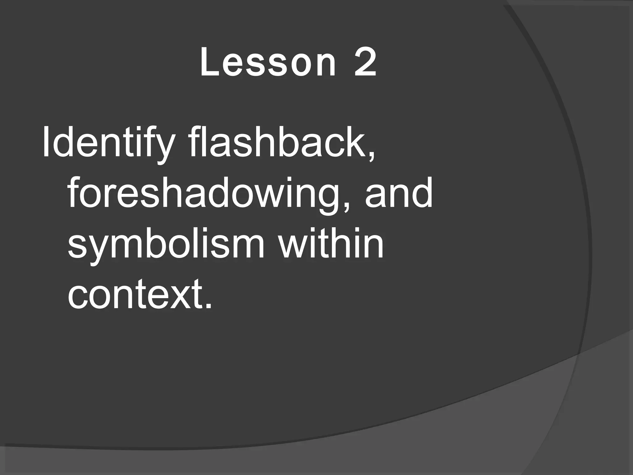 Foreshadowing flashback | PPT