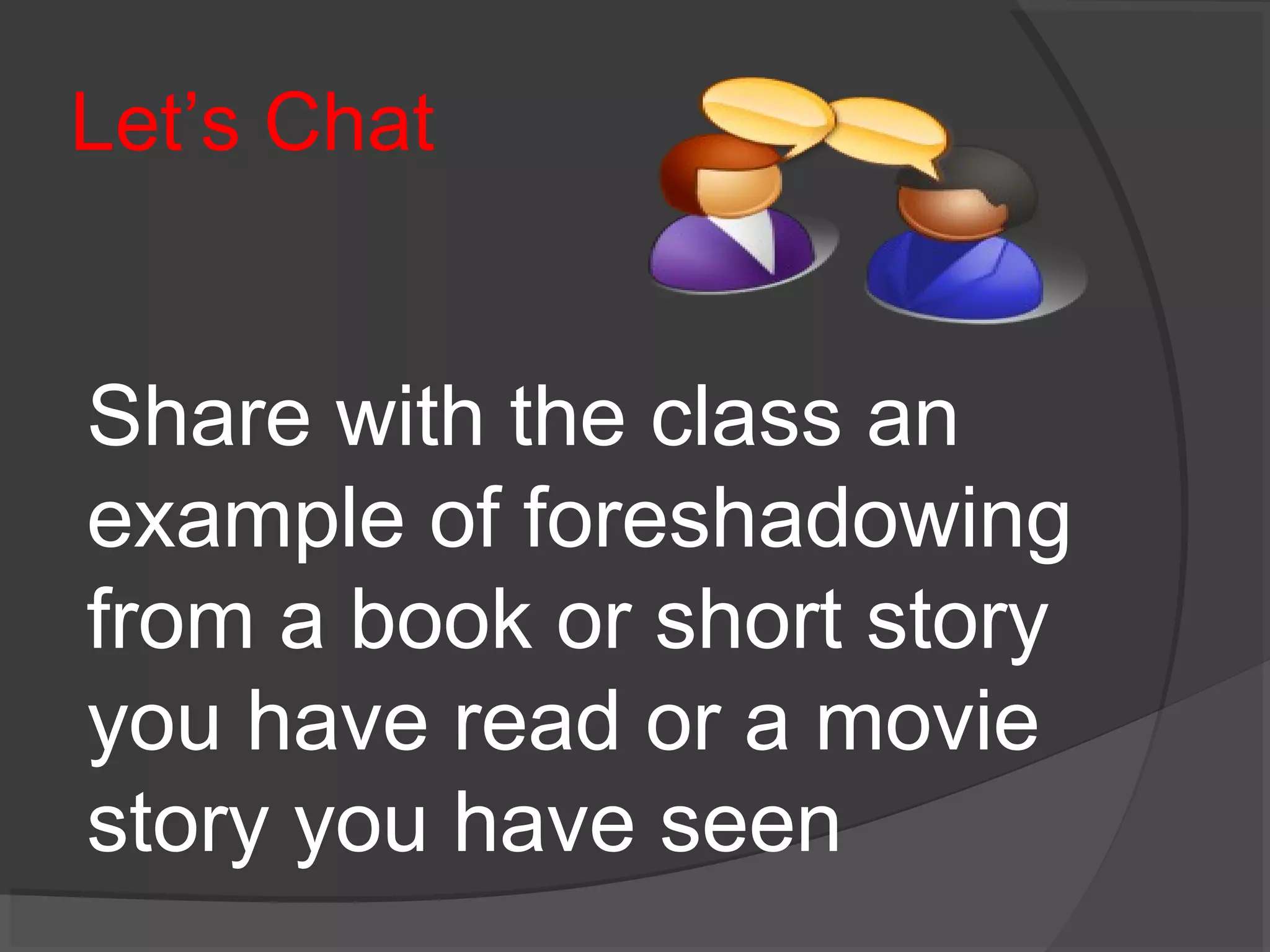 Foreshadowing flashback | PPT