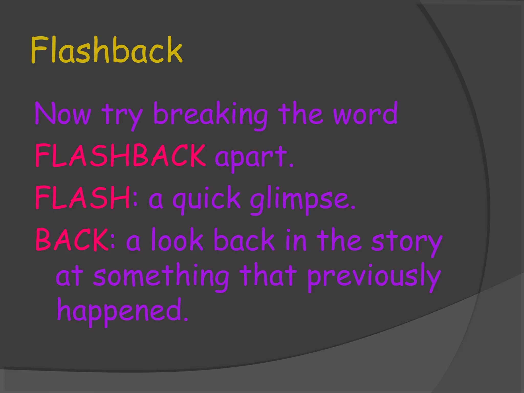 Foreshadowing flashback | PPT