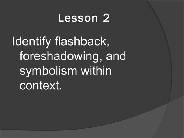 Foreshadowing flashback | PPT