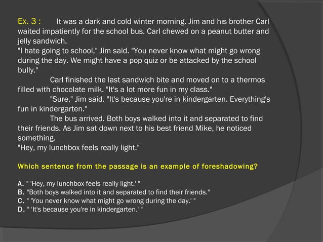 Foreshadowing flashback | PPT