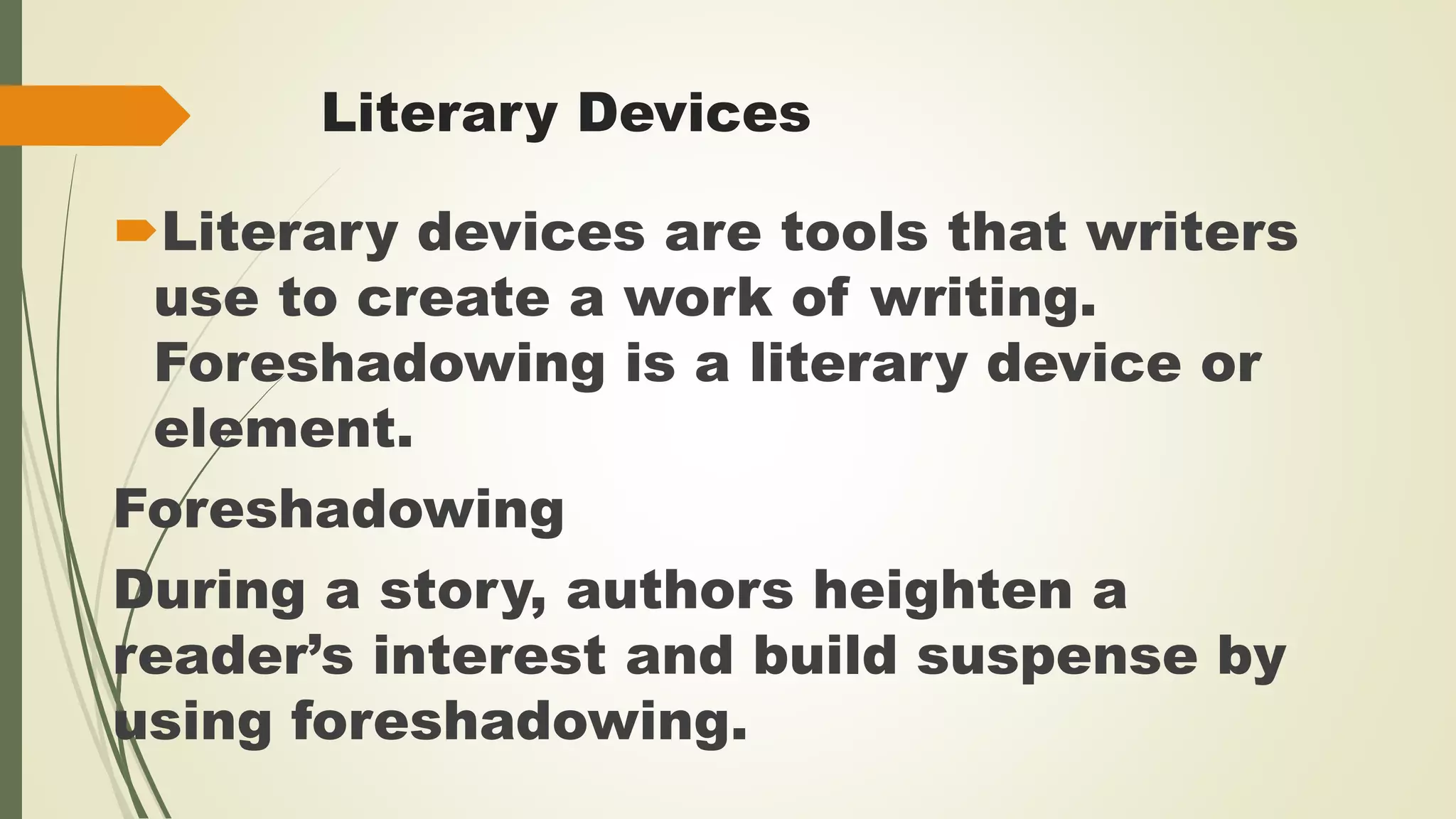 Foreshadowing flashback power point | PPTX