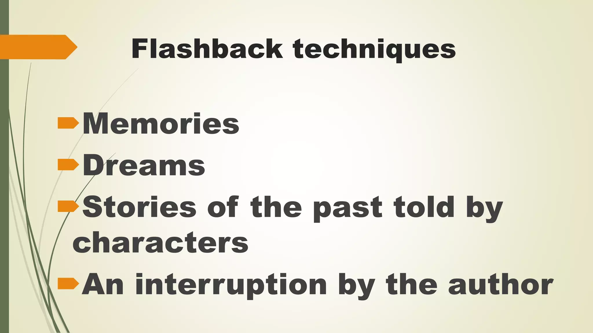 Foreshadowing flashback power point | PPTX