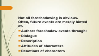 Foreshadowing flashback power point | PPTX