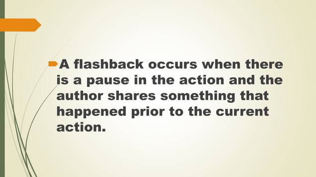 Foreshadowing flashback power point | PPTX