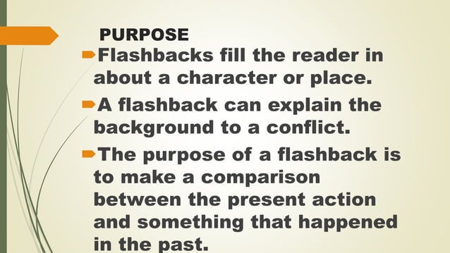 Foreshadowing flashback power point | PPTX