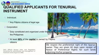 FORESHORE PRESENTATION rules and regulation on Foreshore | PPTX