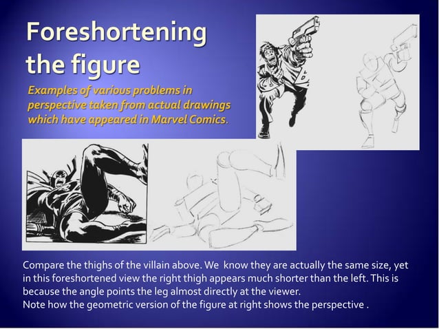 Foreshortening ppt | PDF | Drawing and Sketching | Arts and Crafts