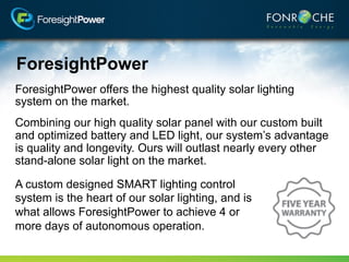 ForesightPower Solar Street Lighting | PDF