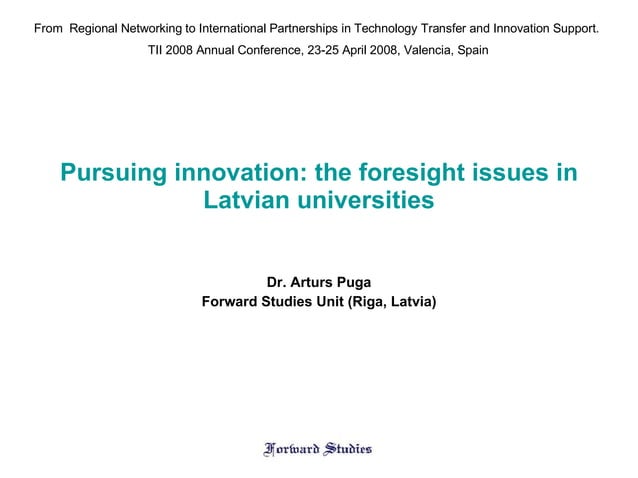 Foresight technology | PPT