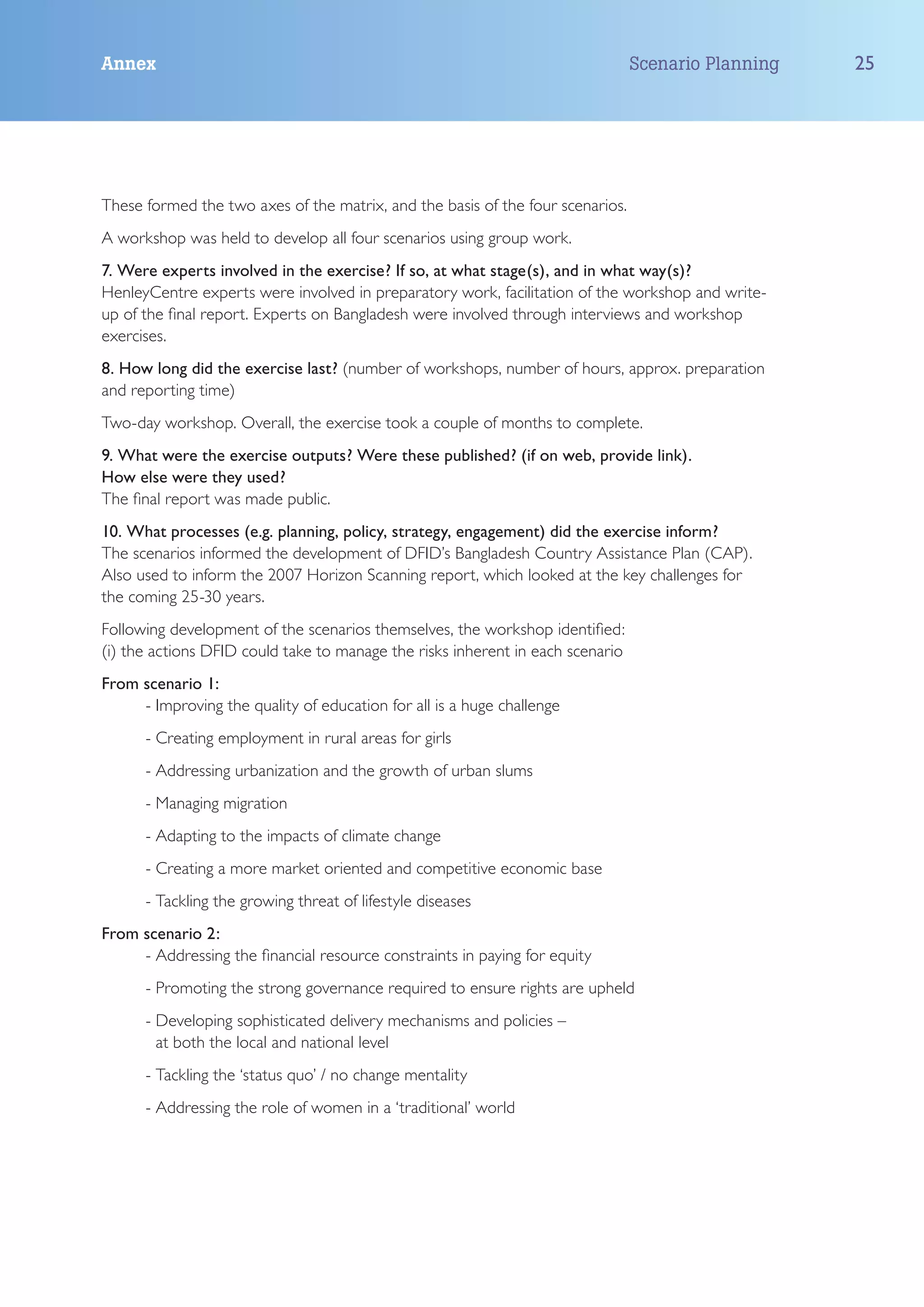 Foresight scenario planning | PDF