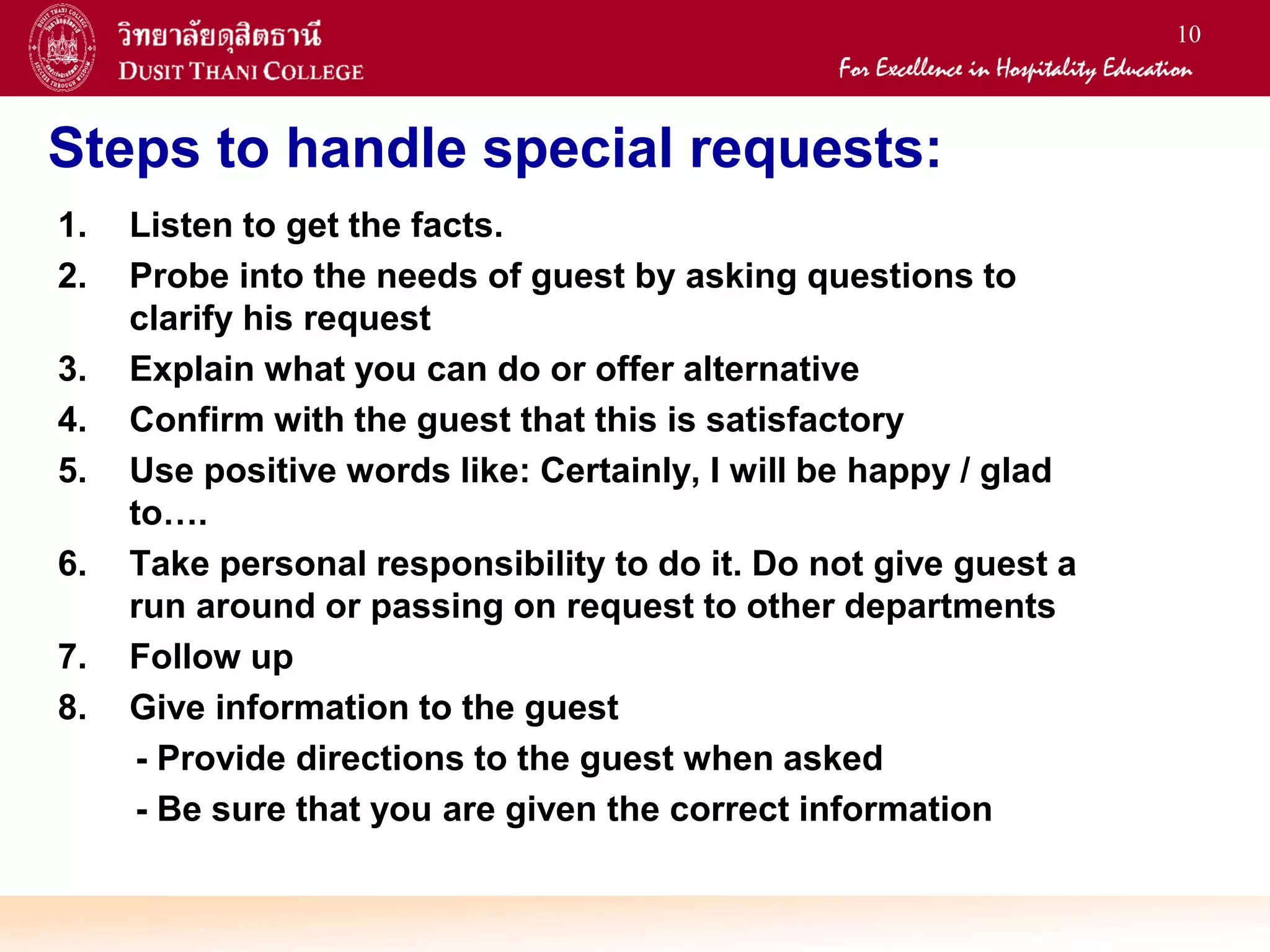 FO responsibilities and complaint handling | PPT