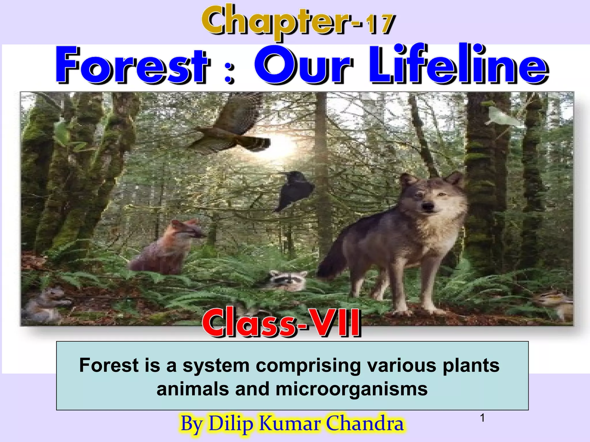 17. Forests- Our Lifeline by Dilip Kumar Chandra | PPT