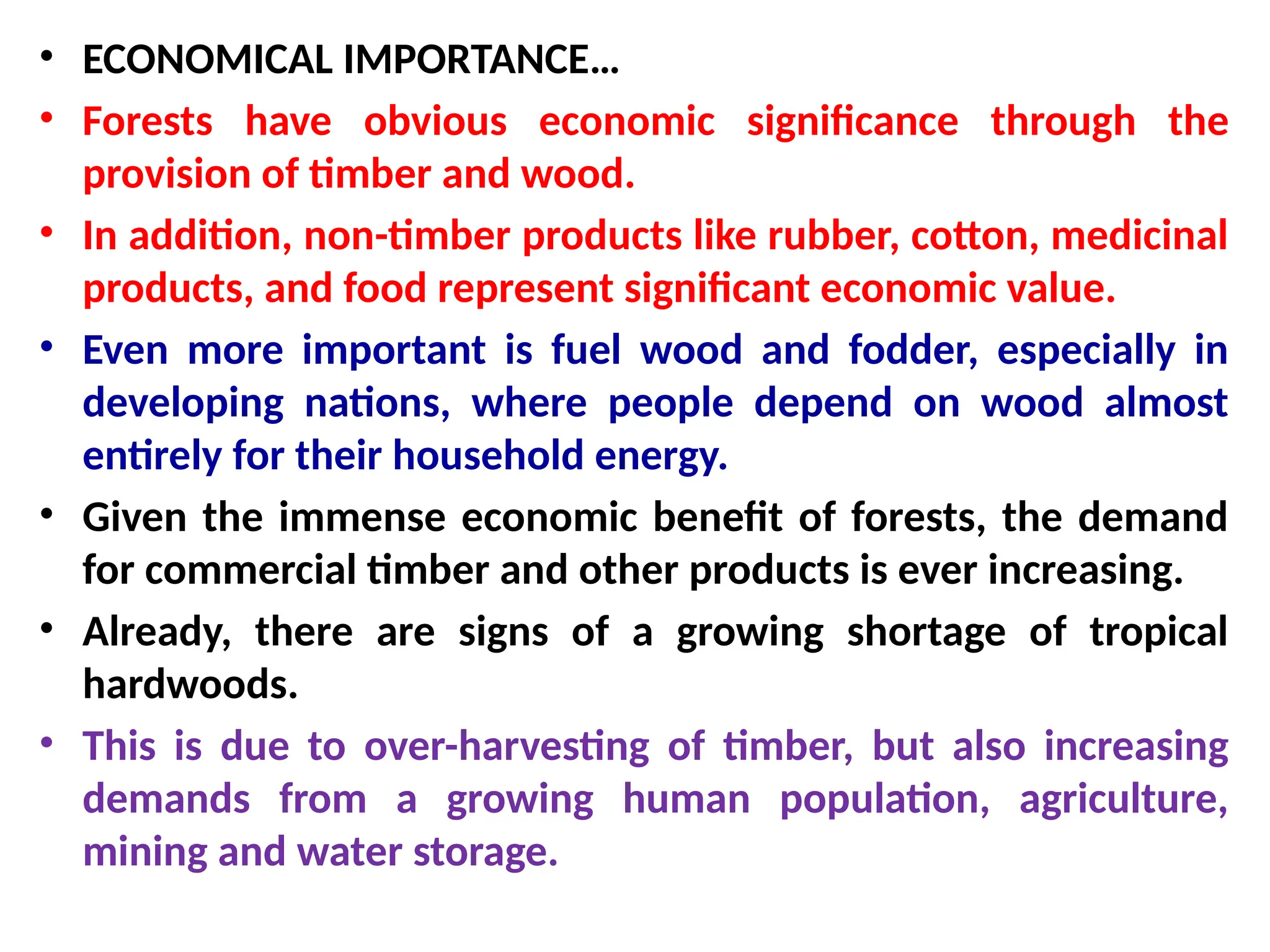 Economic Importance of Forest Dr Thirunahari Ugandhar pptx | PPTX