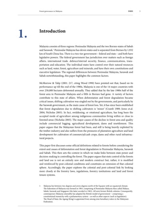 Forest Governance In Malaysia | PDF