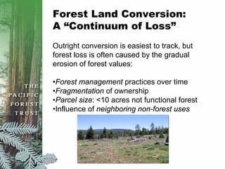 Forest Land Conversion: Threats And Opportunities For Rural Western ...