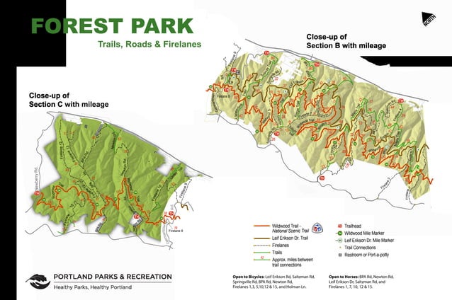 Forest Park trail map