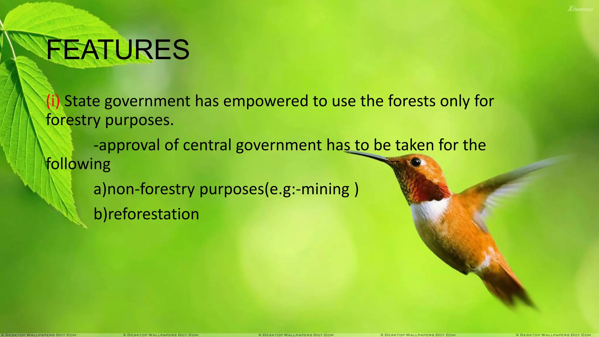 forest (conservation)act,1980-environmental studies | PPT