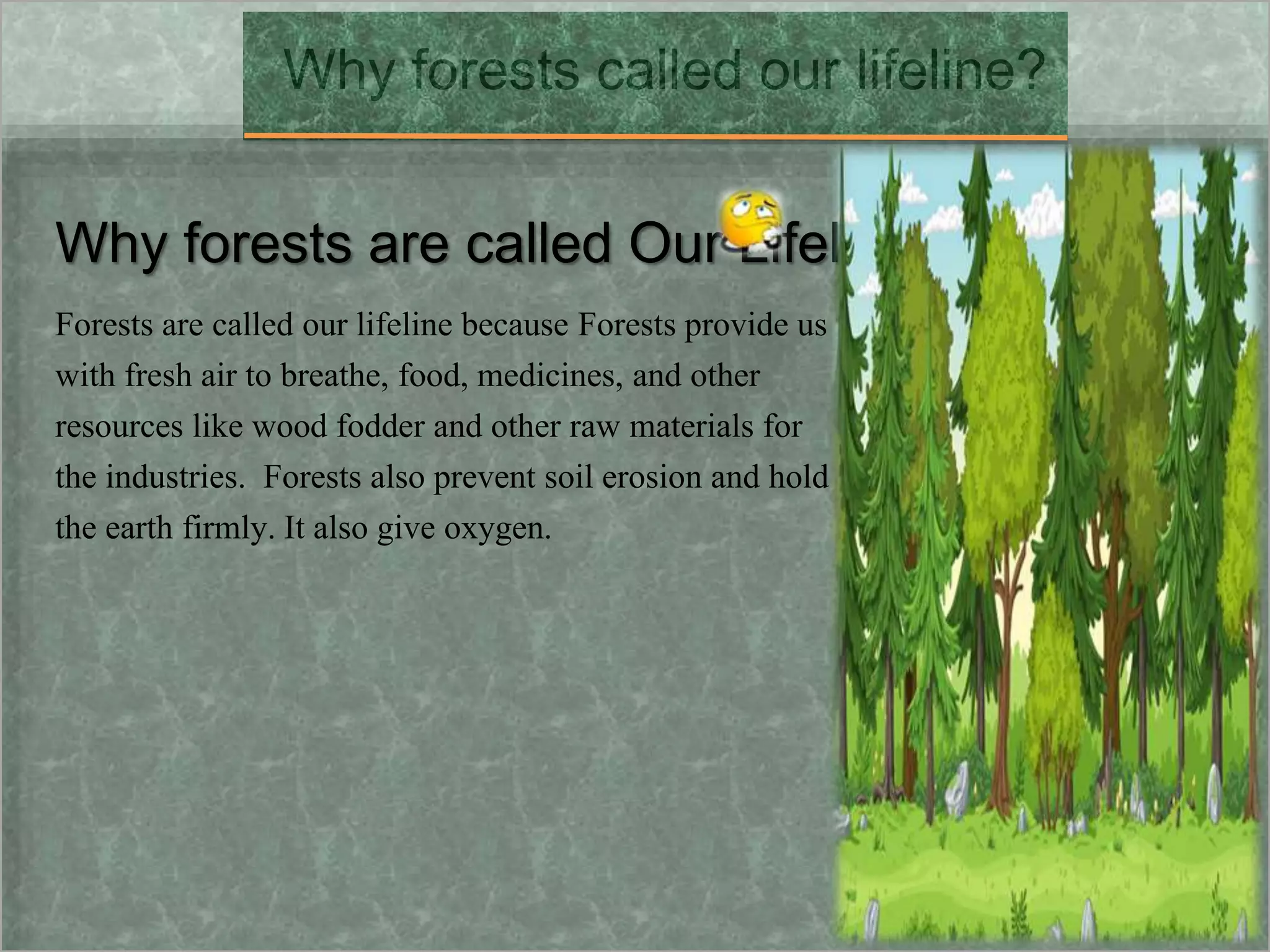 Advance Presentation On Forest Our Life Line | PPTX