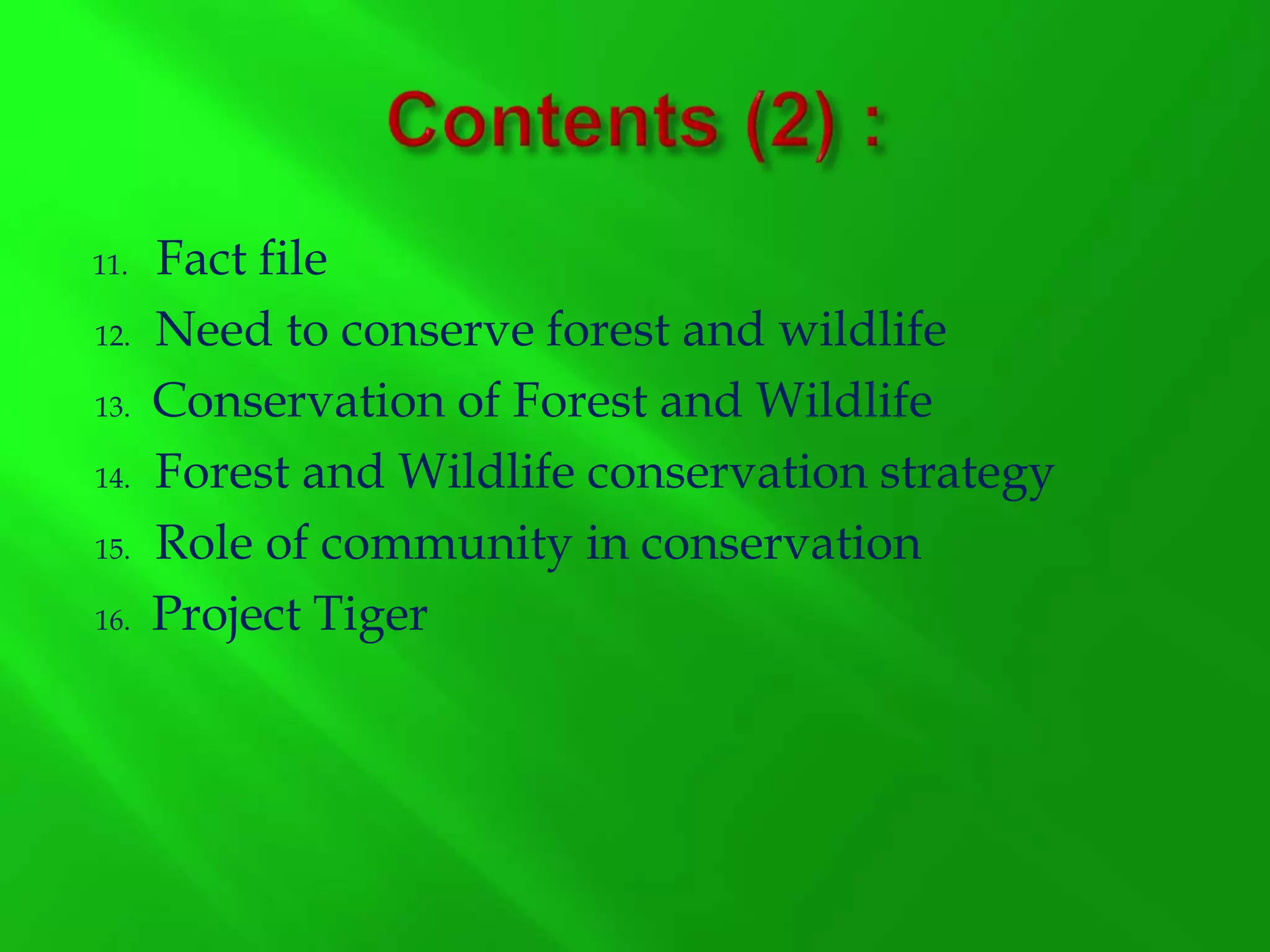 Forest and wildlife | PPTX