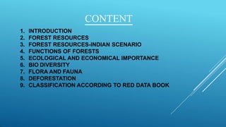 Forest and wildlife ppt | PPTX