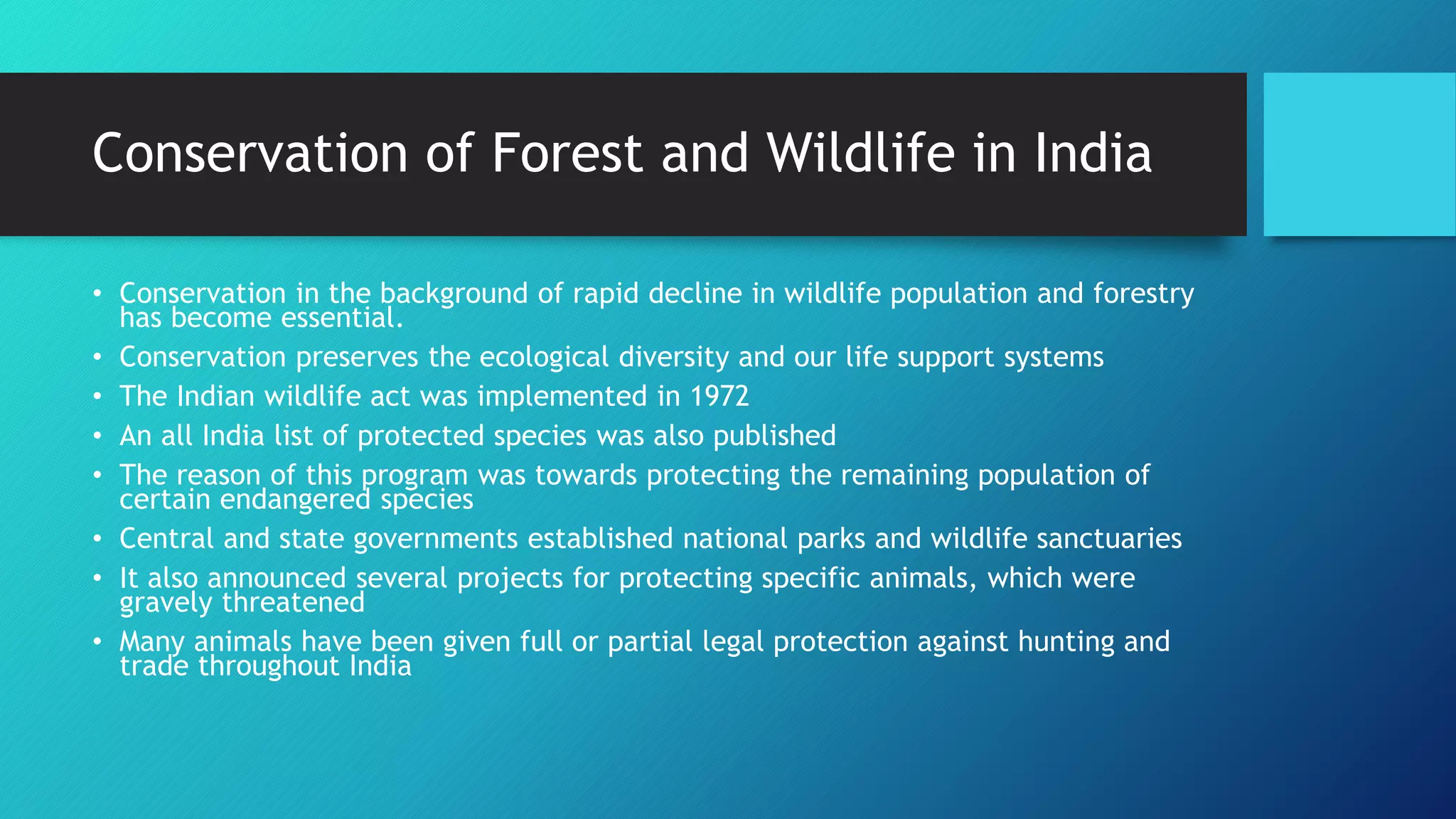 Forest and wildlife resources | PPTX