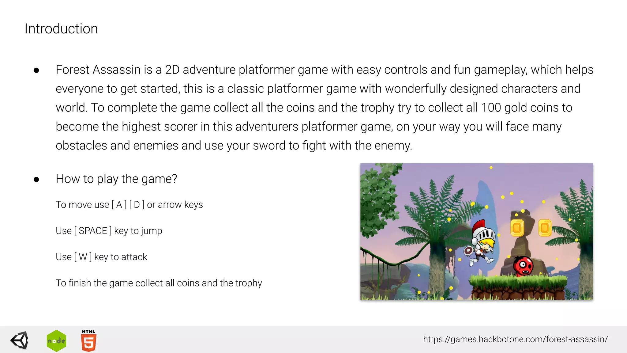 Forest assassin 2 d platformer game | PPT