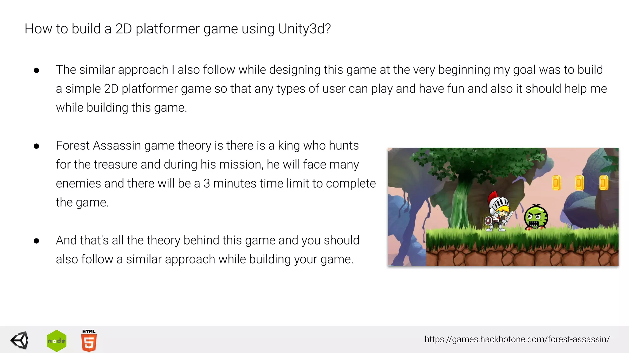 Forest assassin 2 d platformer game | PPT