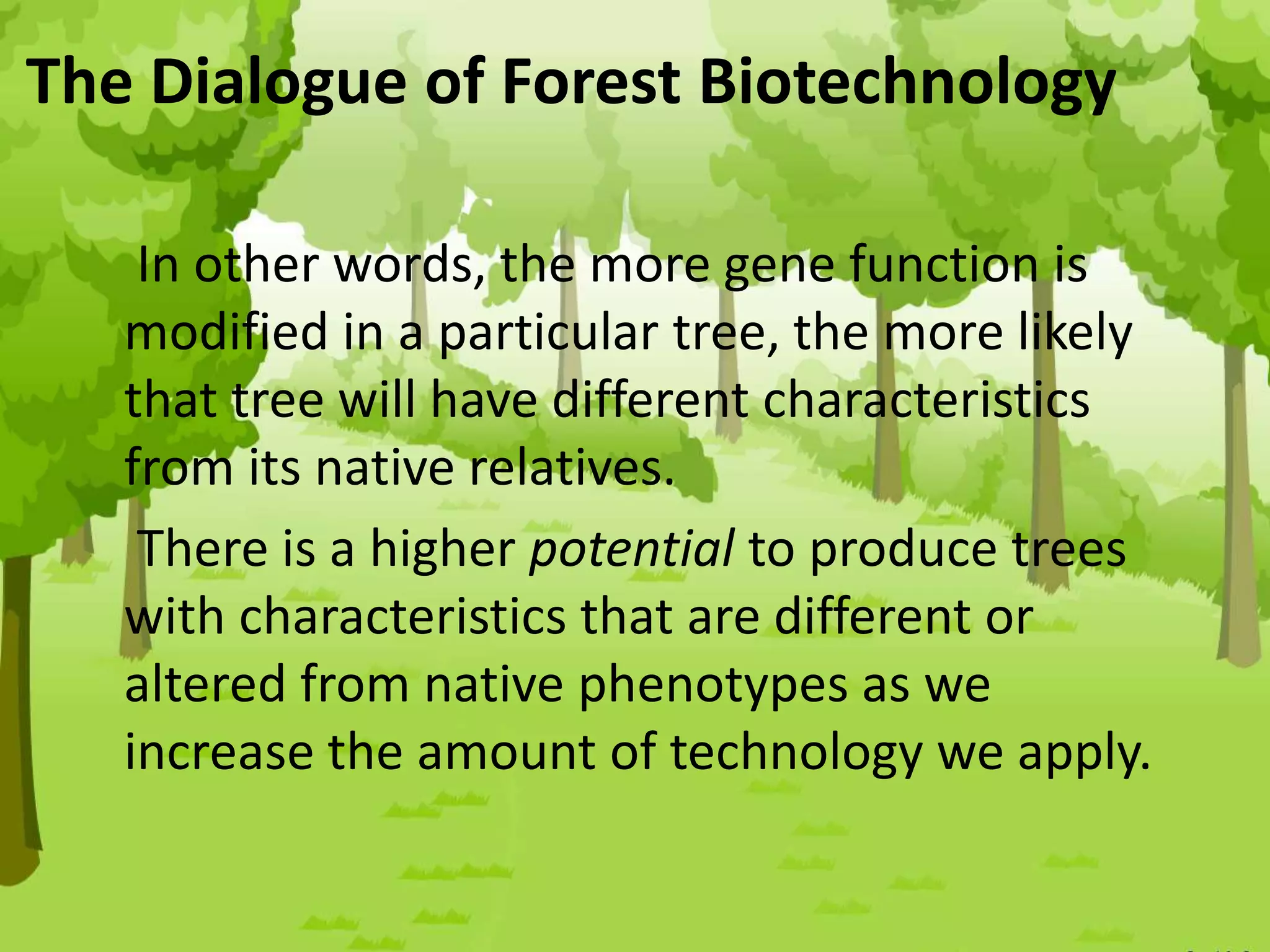 Forest Biotechnology | PPTX