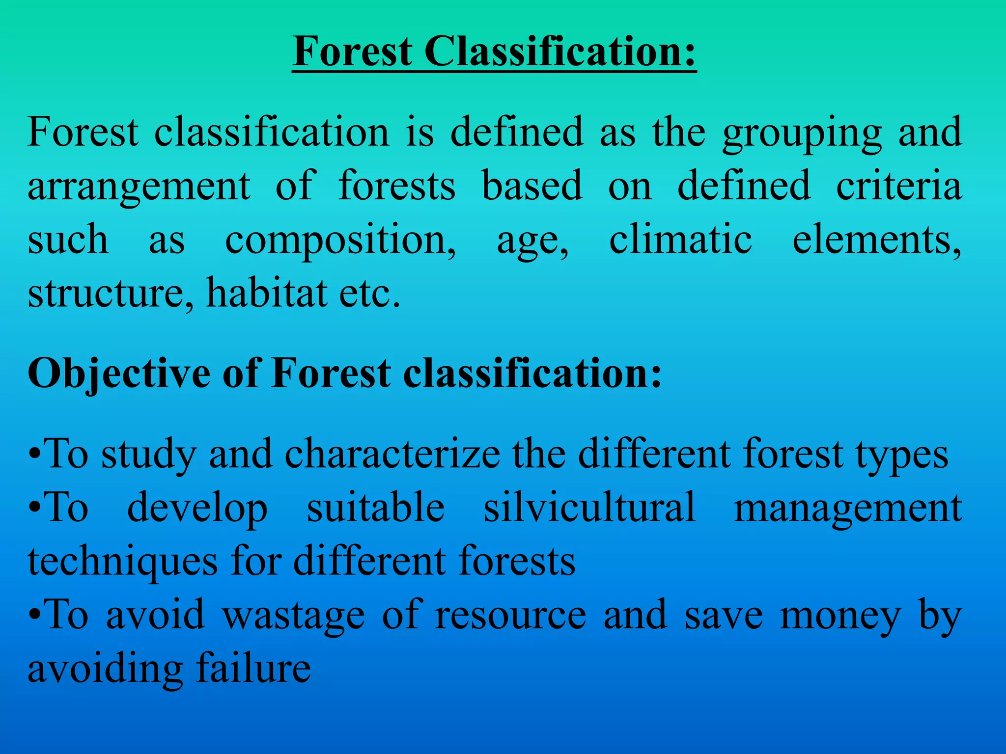 Forest classification | PPTX