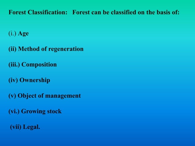 Forest classification | PPTX