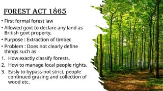 forest conservation acts all acts and evolution of acts in india | PPTX
