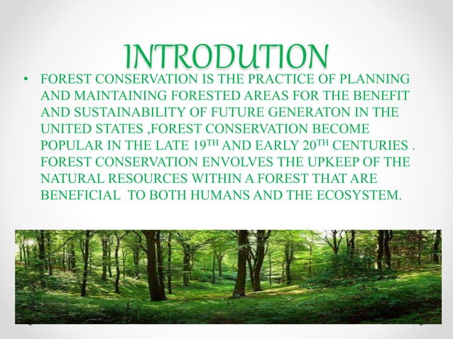 Forest conservation | PPT
