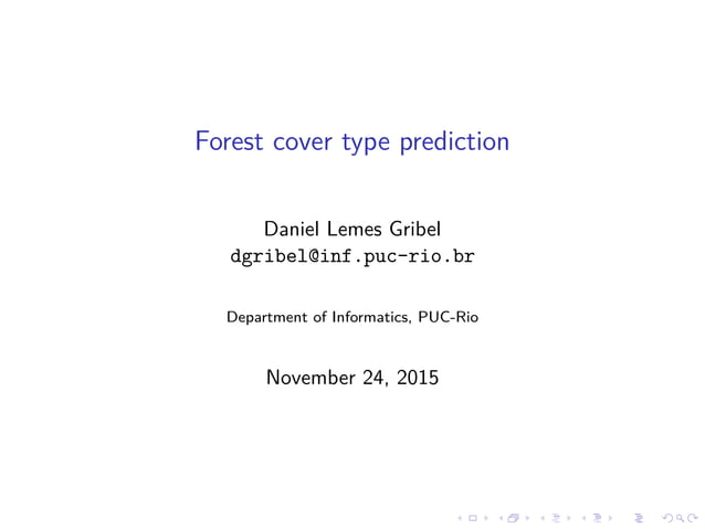 Forest Cover type prediction | PDF | Geography | Science