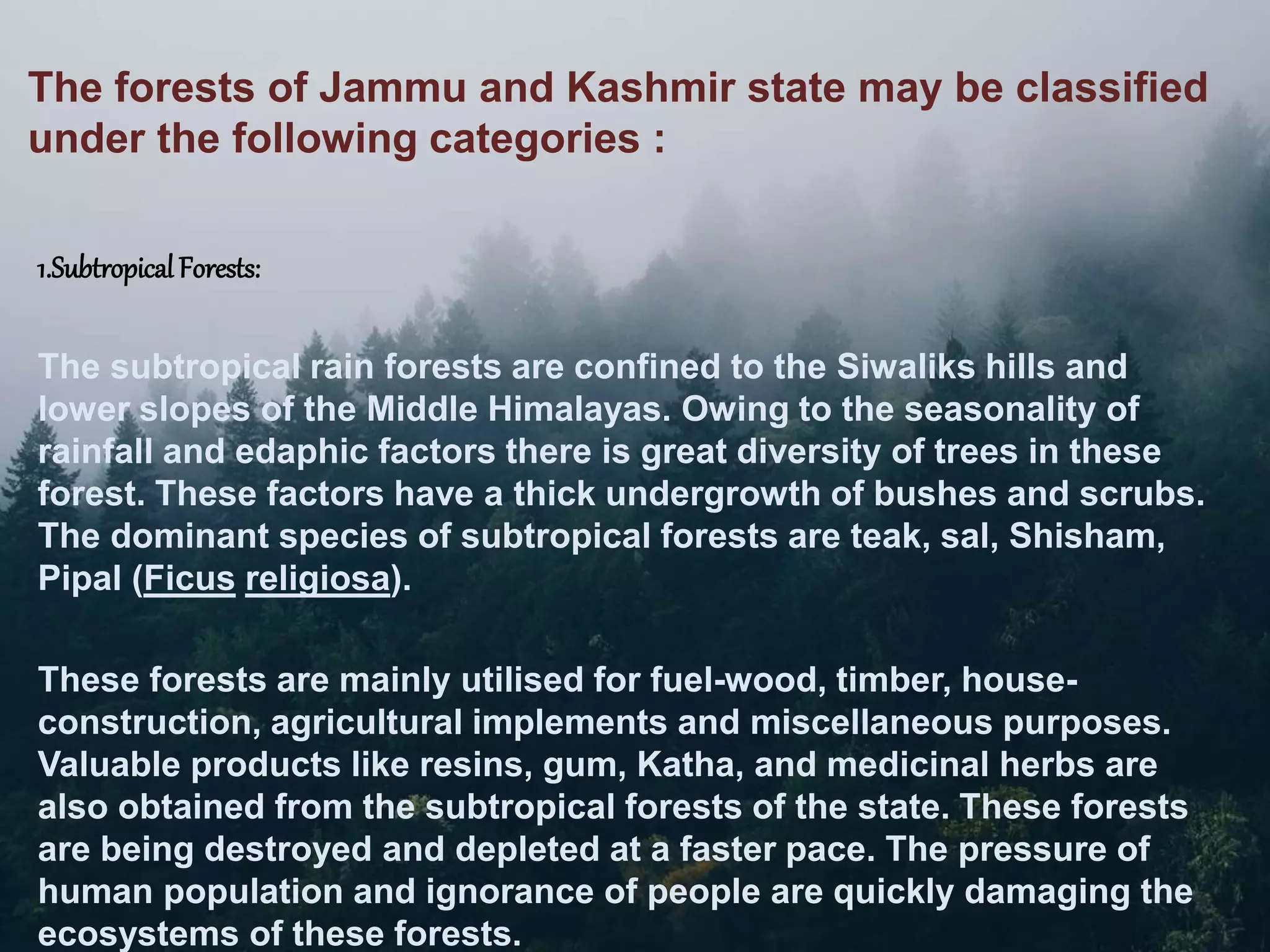 Forest cover of_jammu_and_kashmir | PPTX