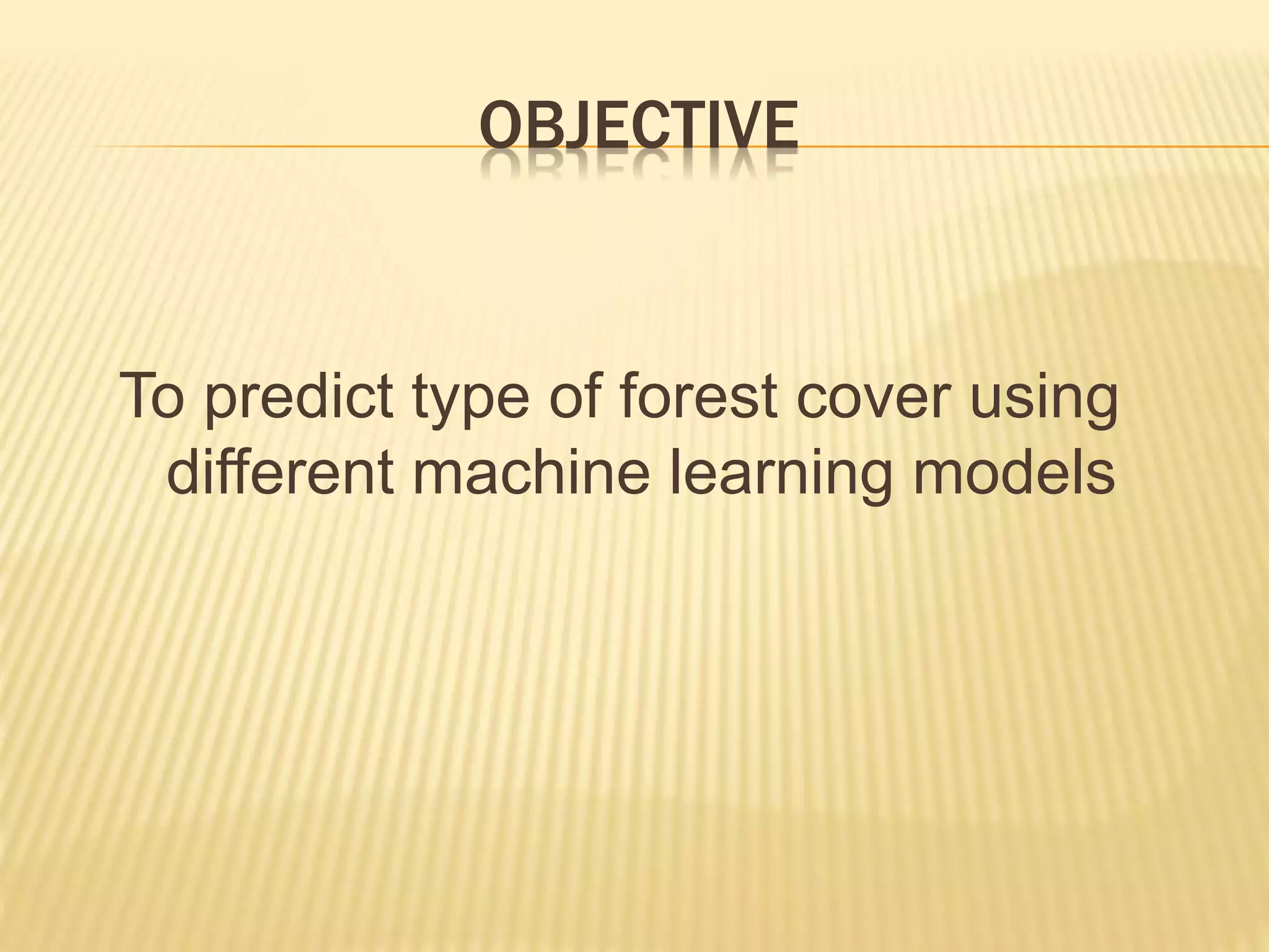 Forest cover type | PPT