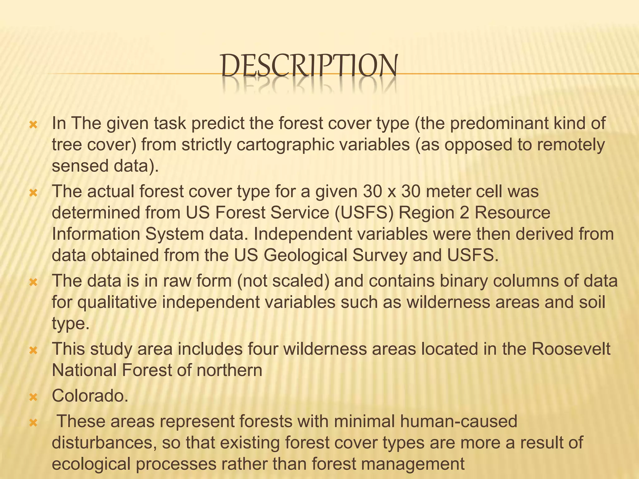 Forest cover type | PPT