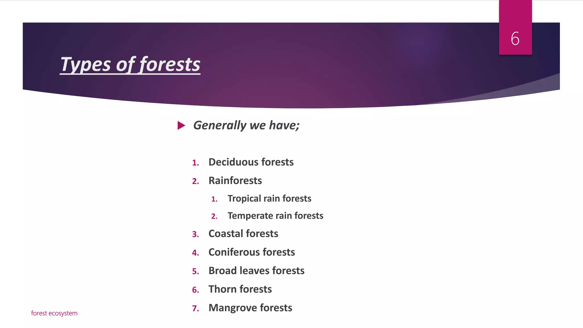 Forest ecosystem | PPTX