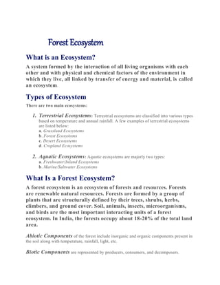 Forest Ecosystem.docx